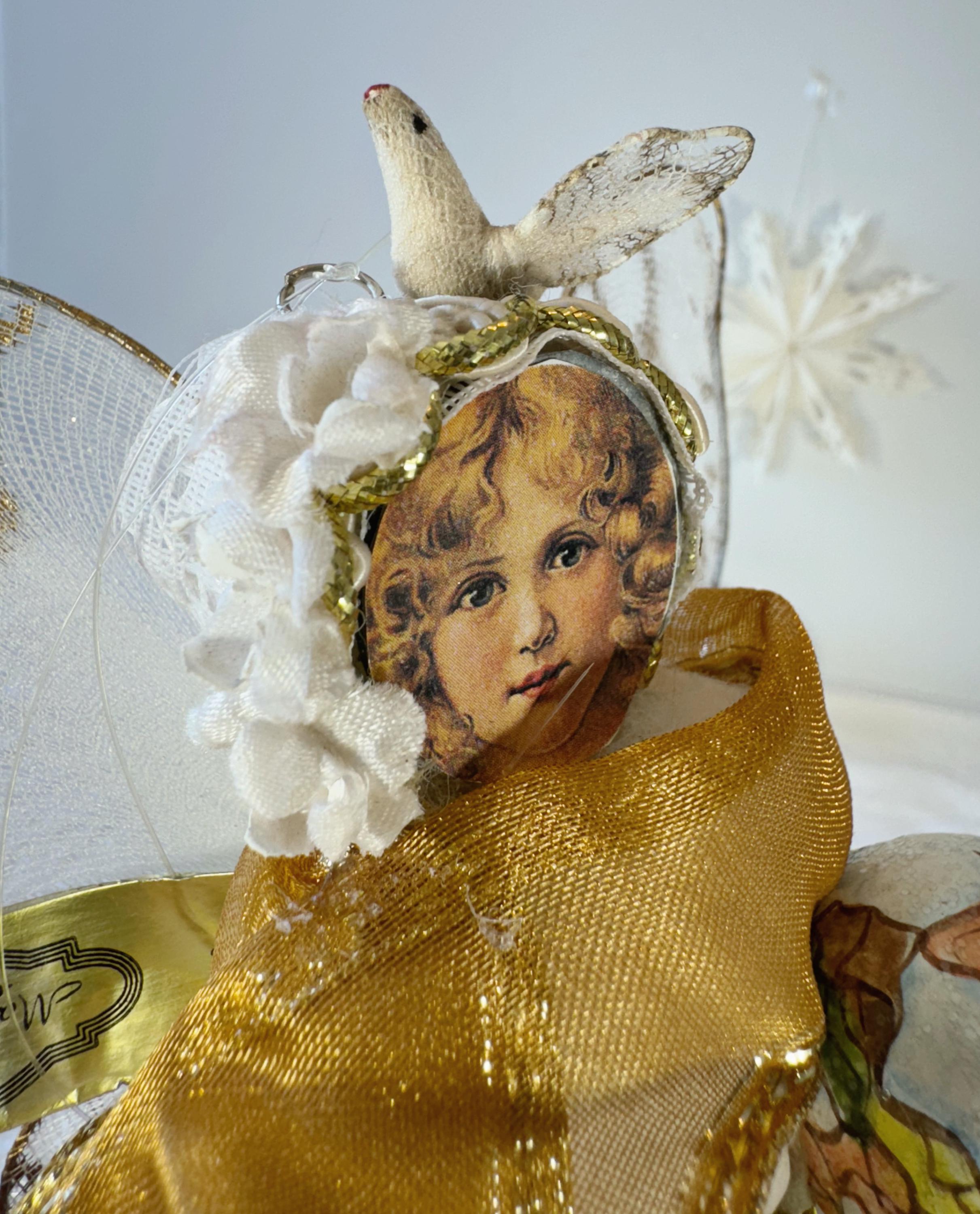 Mark Roberts Angel Ornament: Victorian Christmas Spun Cotton Angel With ...