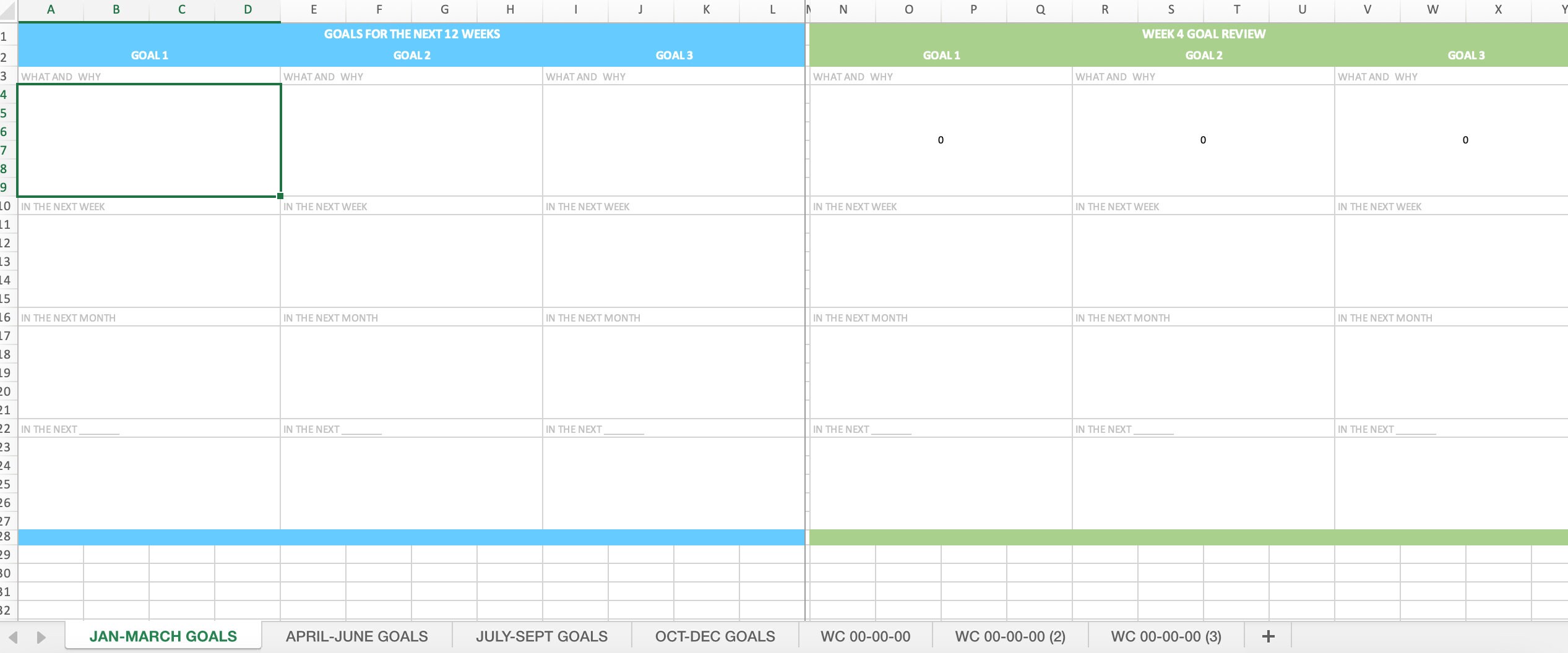 Customisable Excel Weekly Planner & Accountability Tracker - Etsy