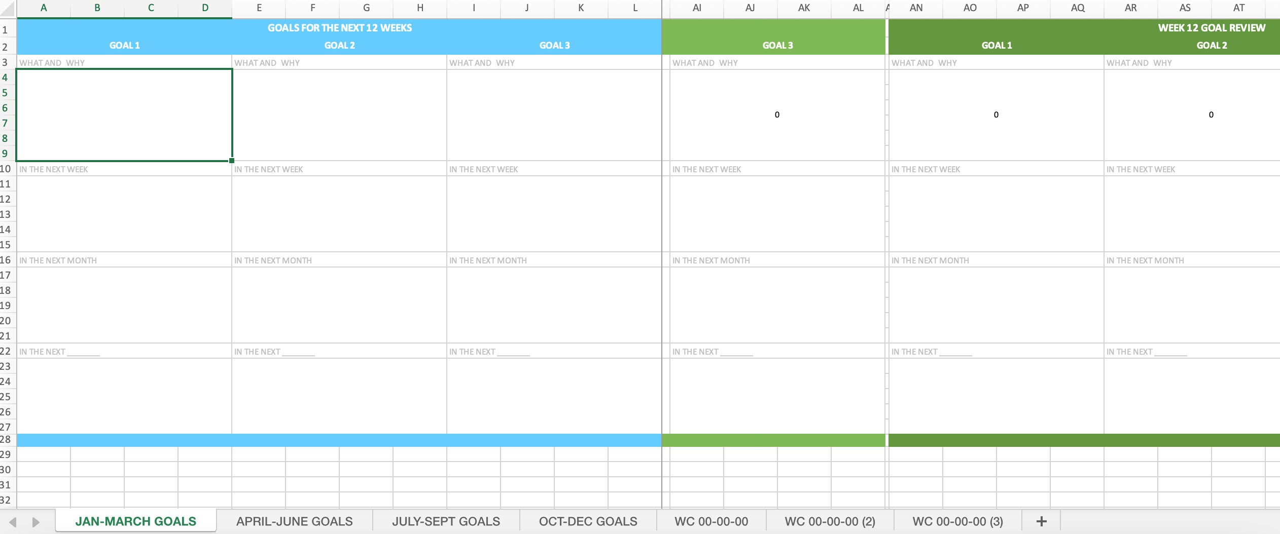 Customisable Excel Weekly Planner & Accountability Tracker - Etsy