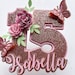 Rose Gold Cake Topper, Rose Gold and Pink Butterfly Cake Topper, Rose ...