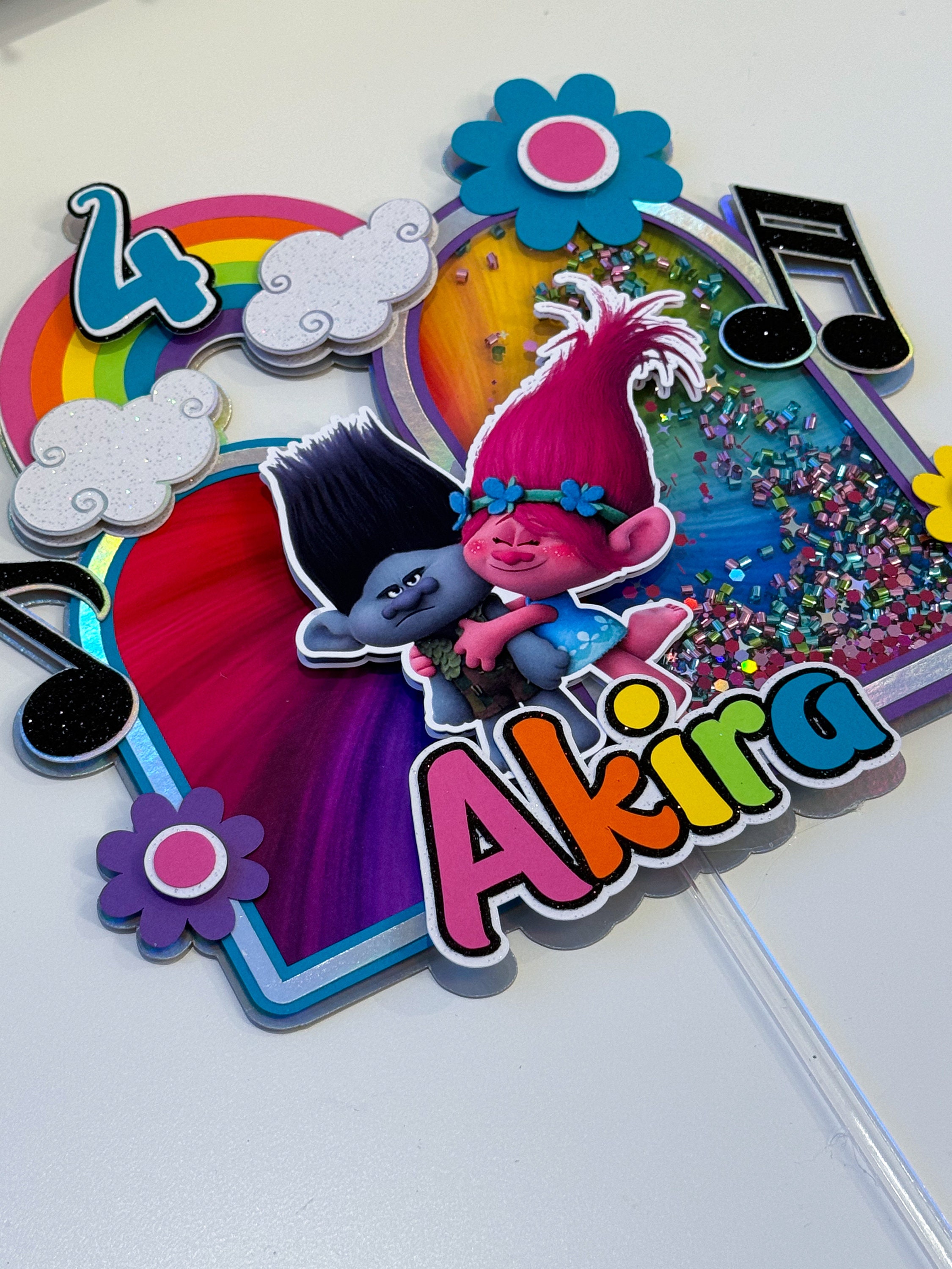 Trolls Cake Topper, Trolls Birthday, Poppy Cake Topper, Branch Cake ...