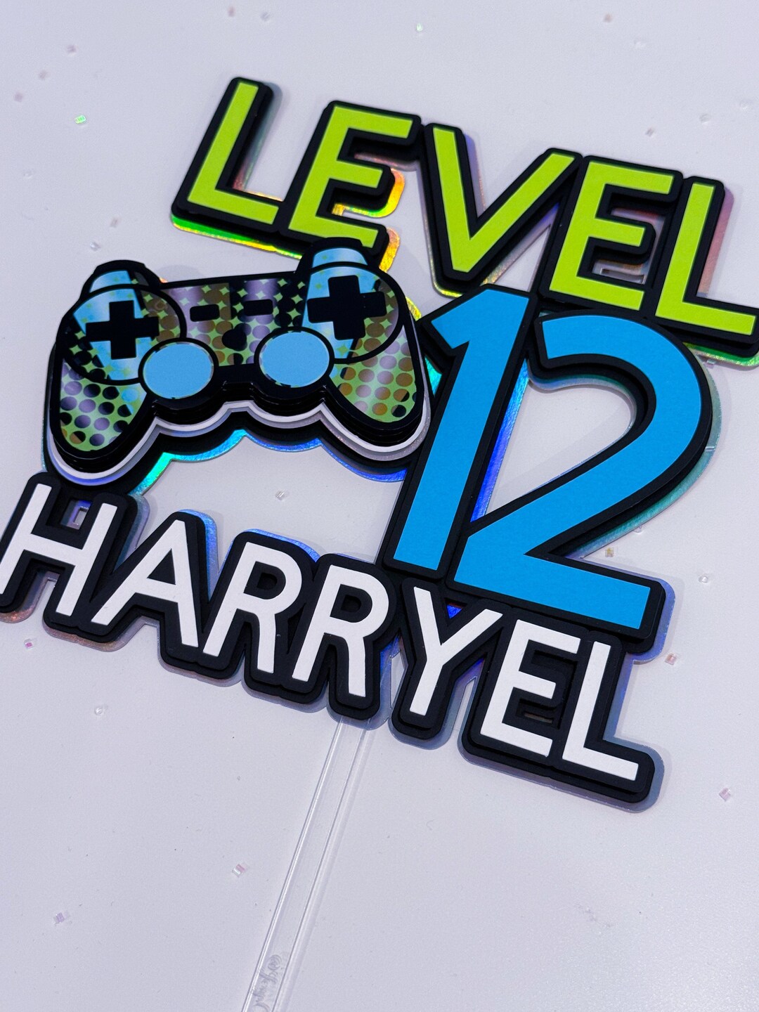 Gamer Cake Topper, Video Game Birthday Cake Topper, Gaming Birthday ...