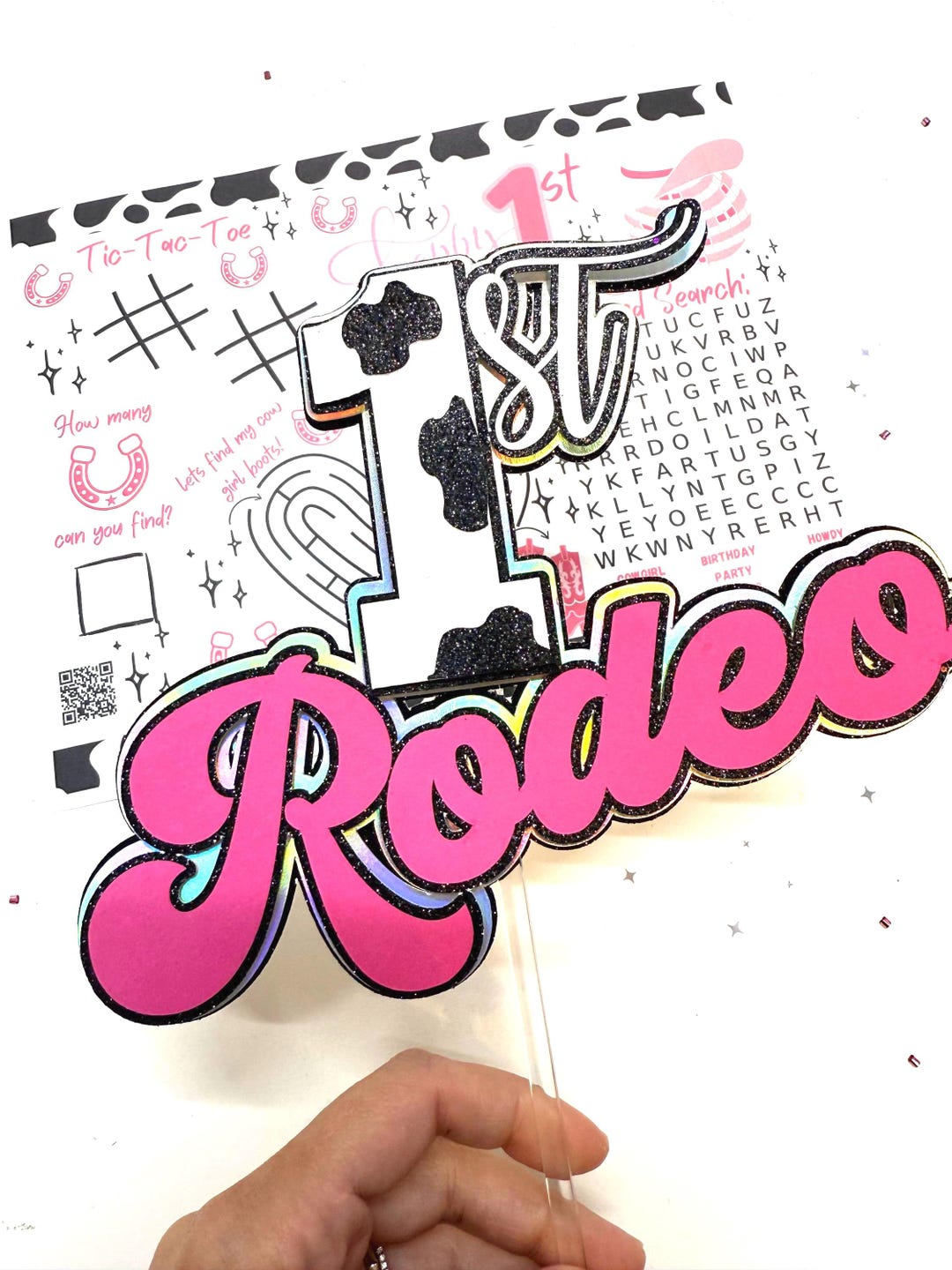 First Rodeo Cake Topper, Cowgirl Cake Topper, First Rodeo Birthday ...