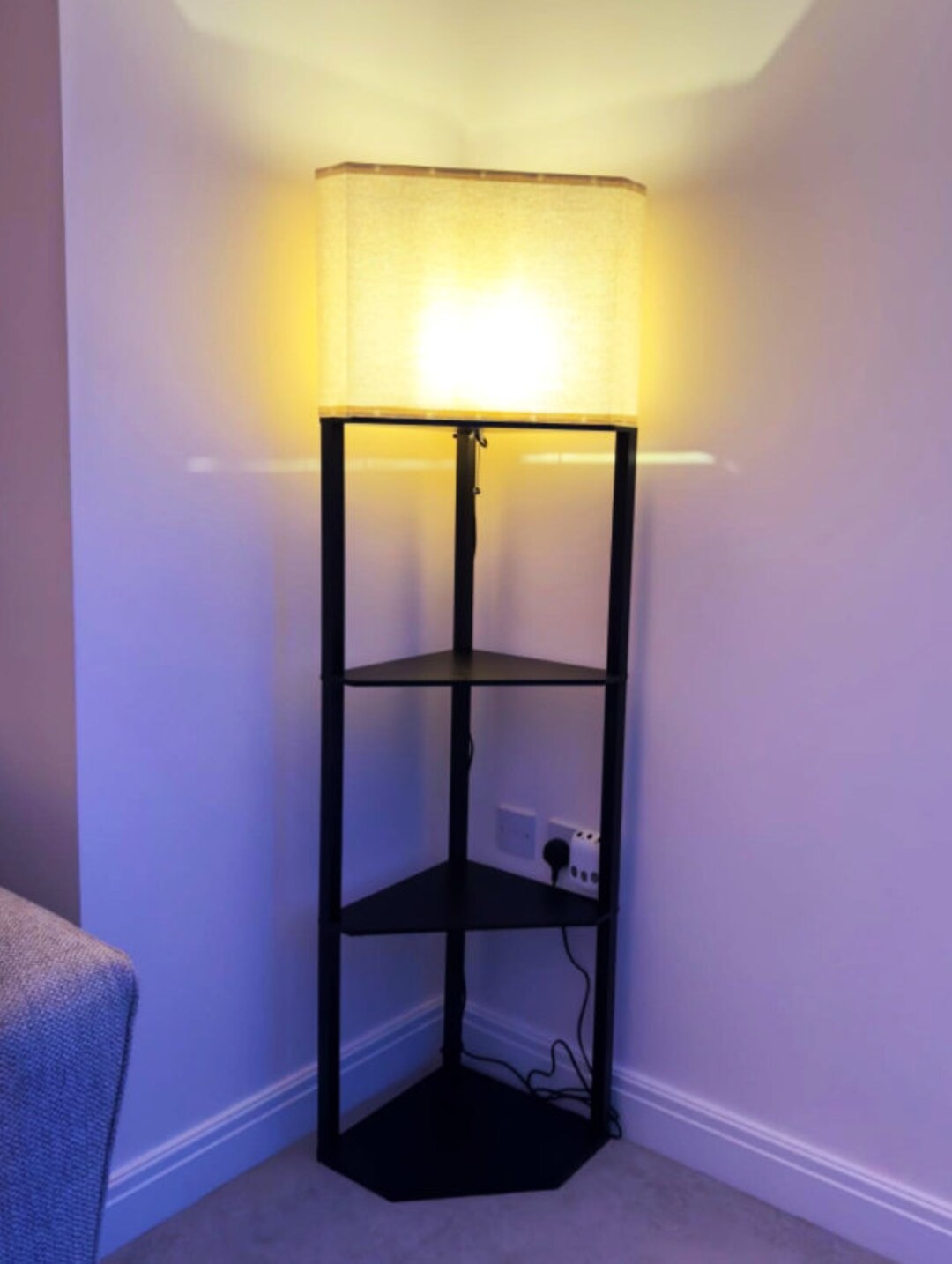 Corner Floor Lamp With Shelves Standing Lamp Floor Light Living Room ...
