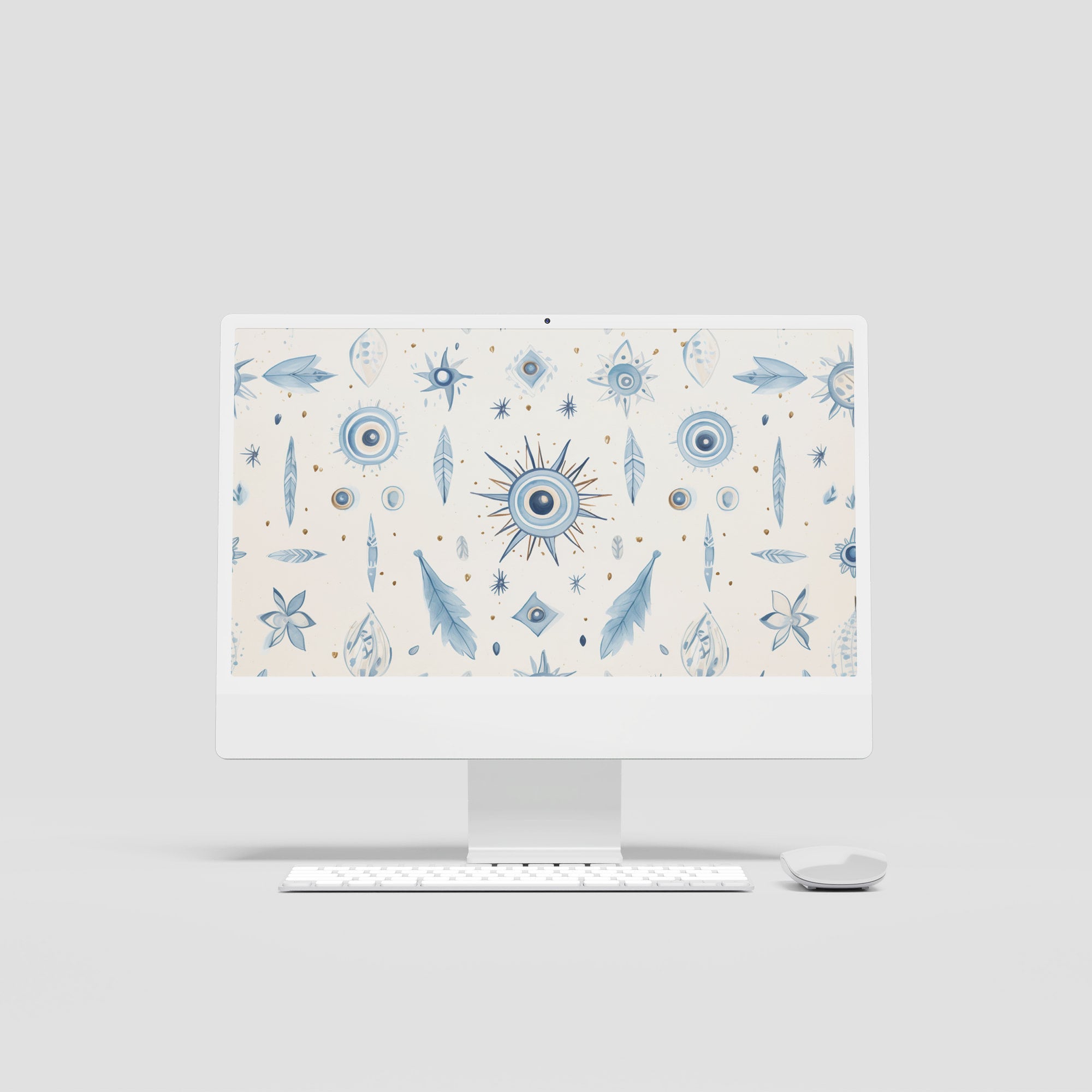 Evil Eye | Evil Eye Print | Desktop Template | Neutral Wallpaper ...