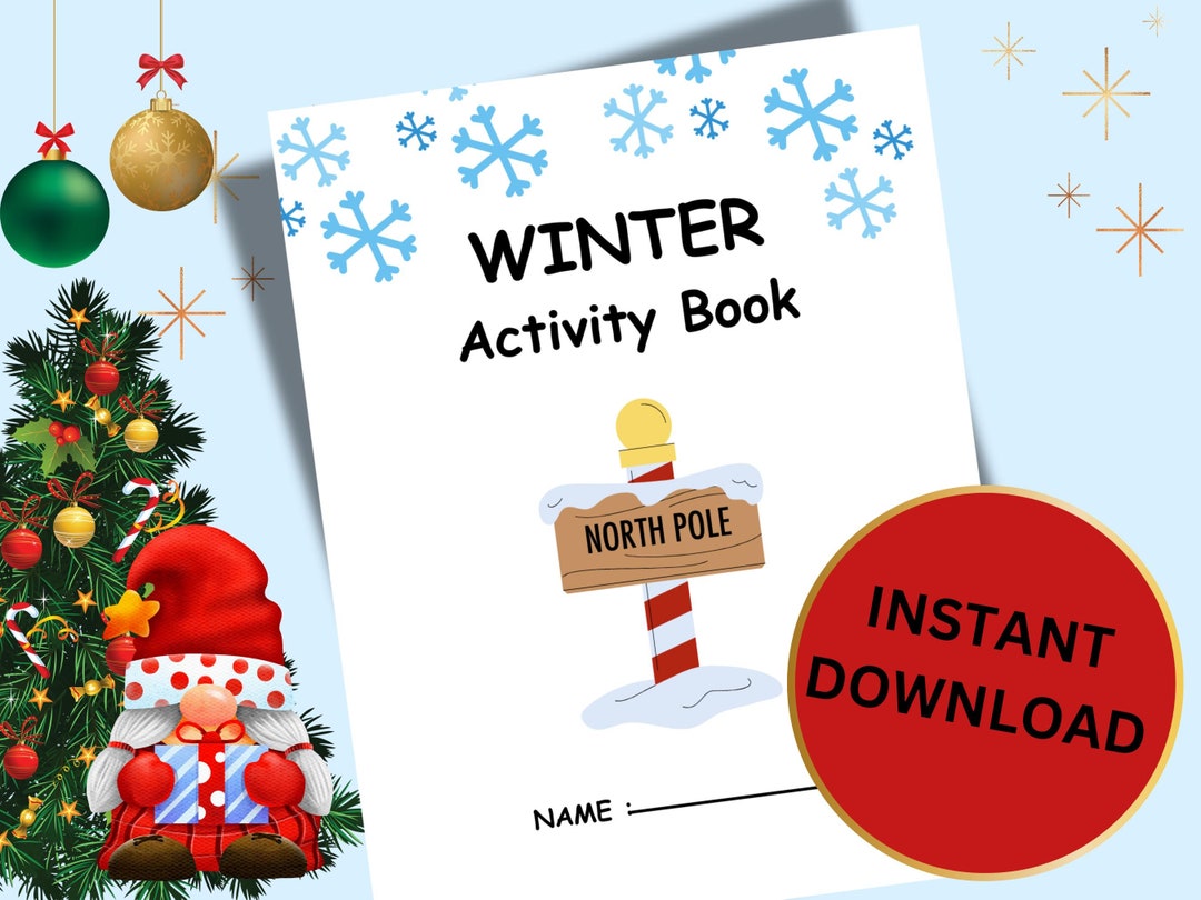 Children's Winter Activity Book - Etsy