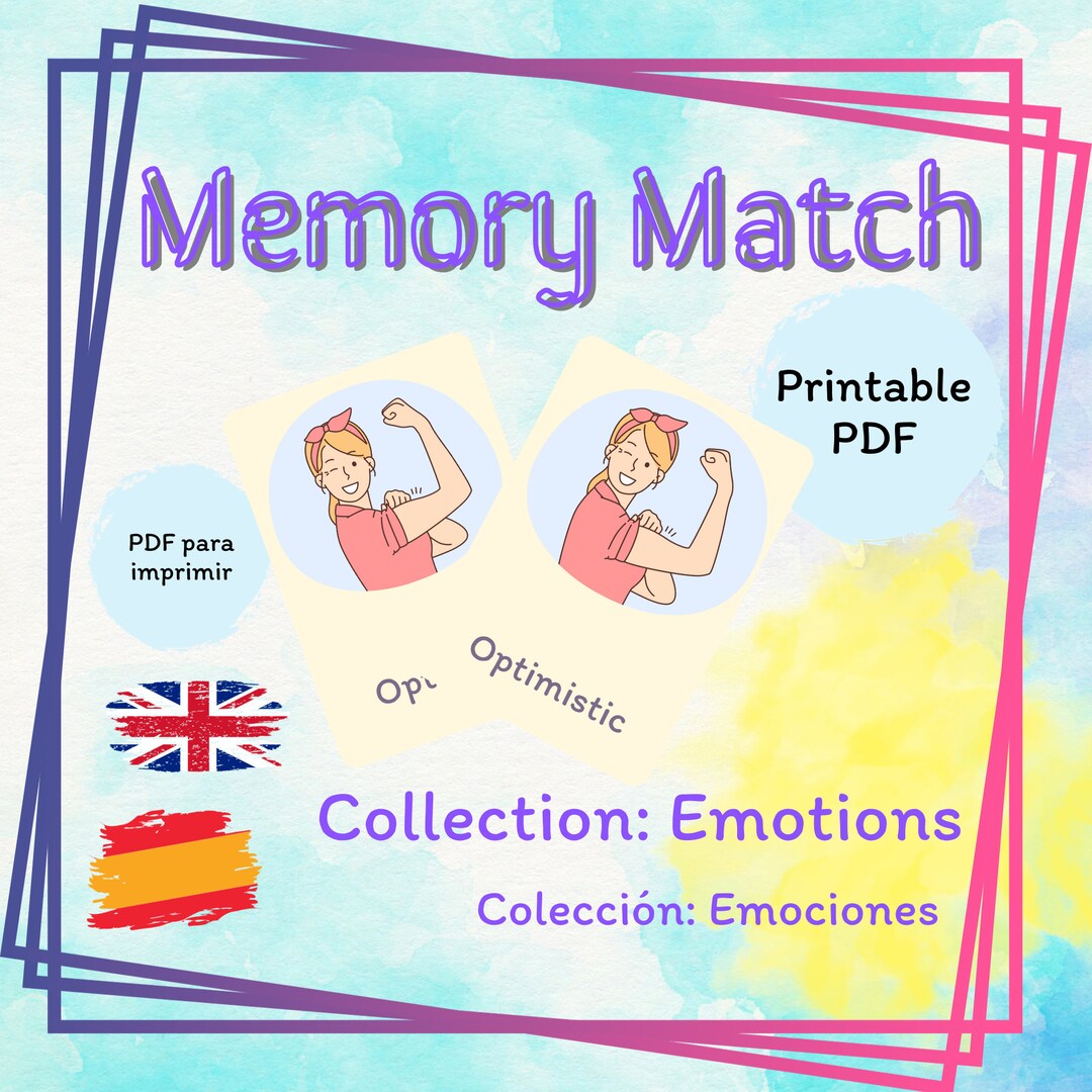 Printable Memory Cards to Increase Vocabulary, Memorymatch - Etsy