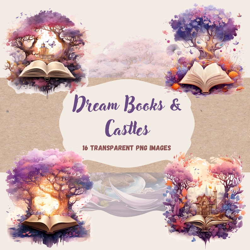 Clipart Watercolor Book Clipart for Reading Journal Clipart Bundle Old ...