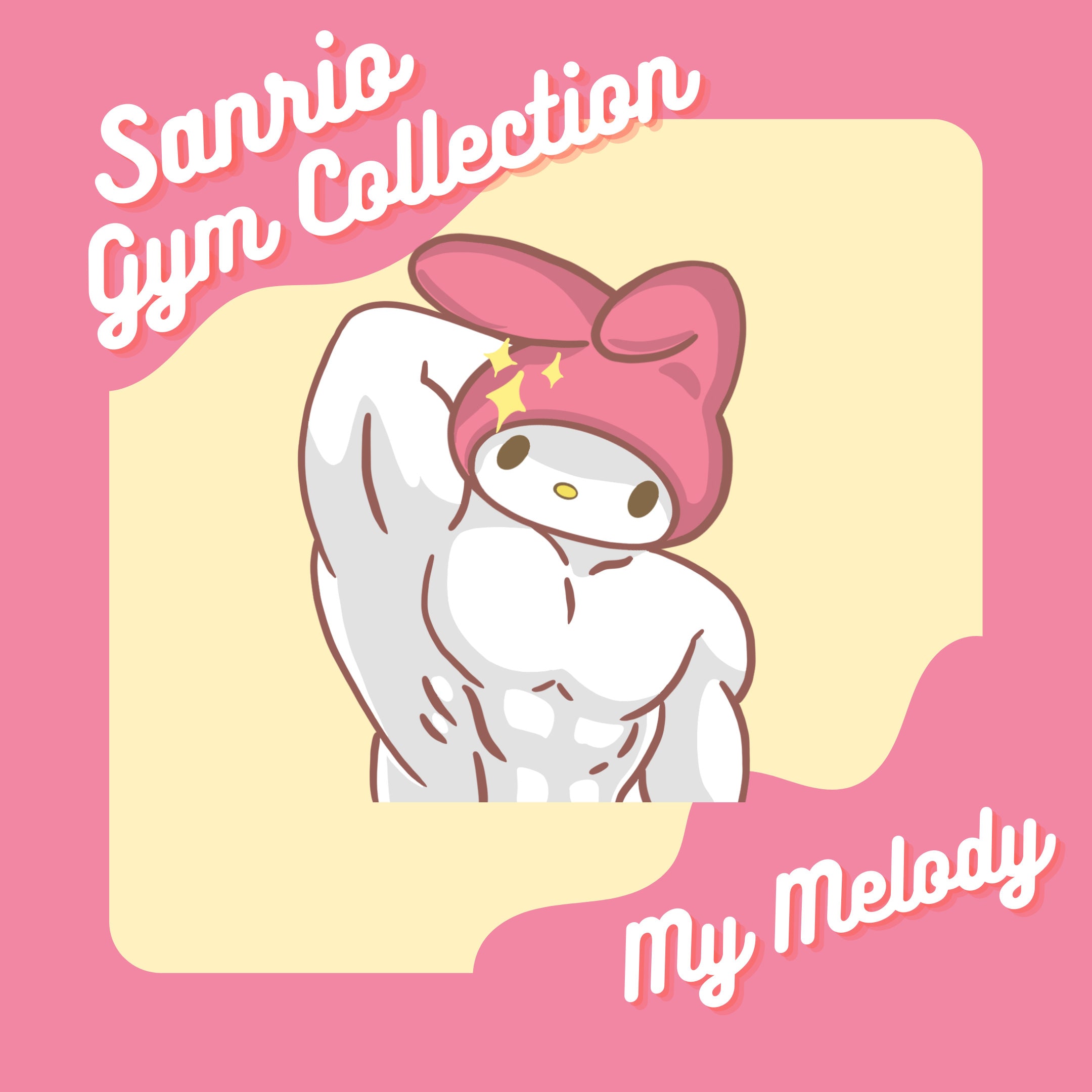 Buff My Melody Sticker - Etsy
