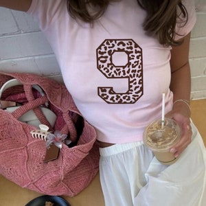 Custom Leopard Number Baby Tee - Etsy