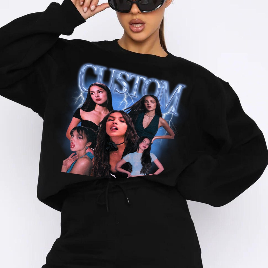 Custom Girlfriend Face Photo Collage Bootleg Sweatshirt, Personal ...