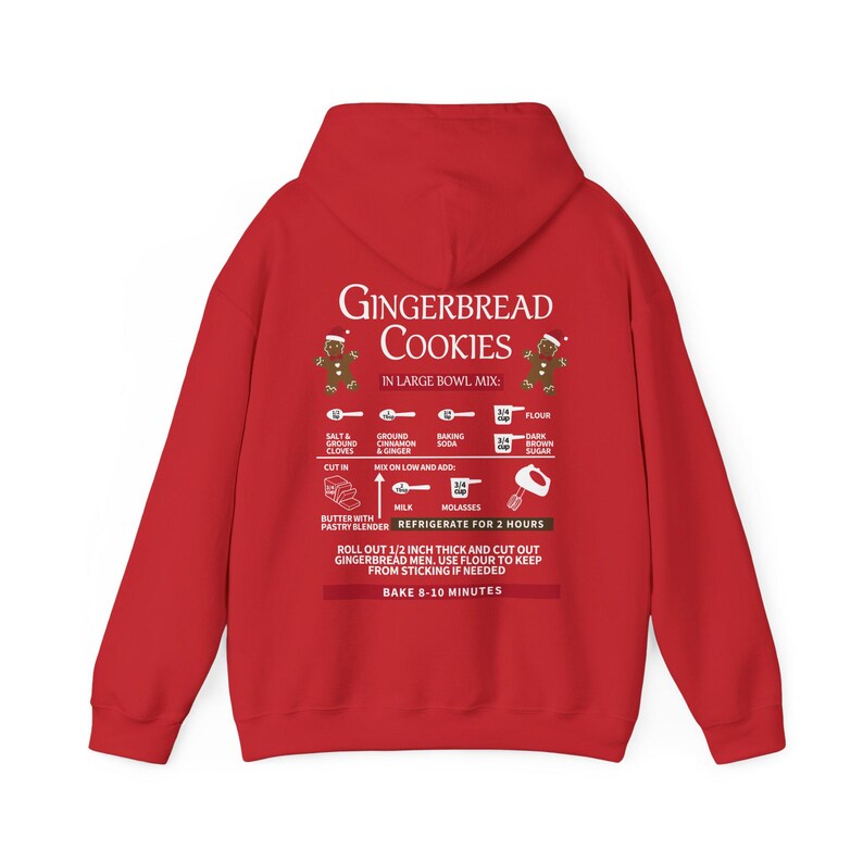 Gingerbread Cookies Recipe, Holiday Christmas Hoodie - Etsy