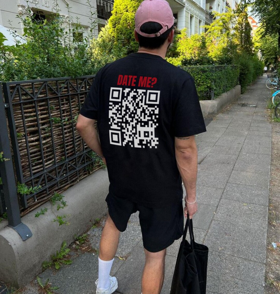 Date Me? Custom QR Code Tshirt - Etsy
