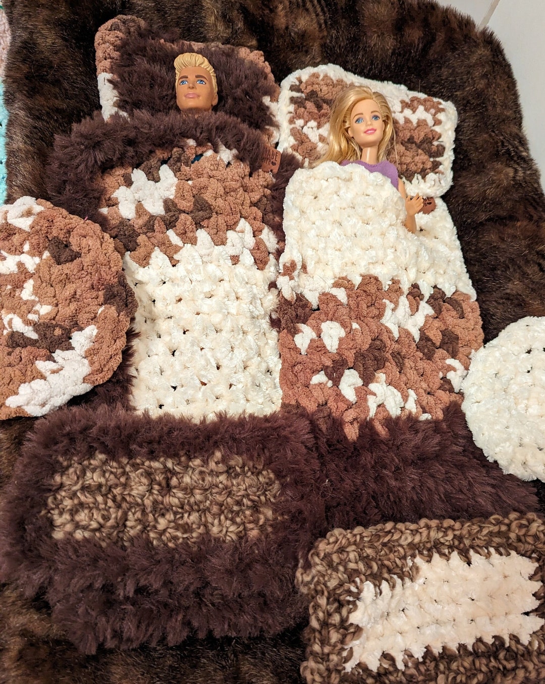 Barbie and Ken Luxurious Blankets, Bedding, Fuzzy Soft, Dolls Not ...