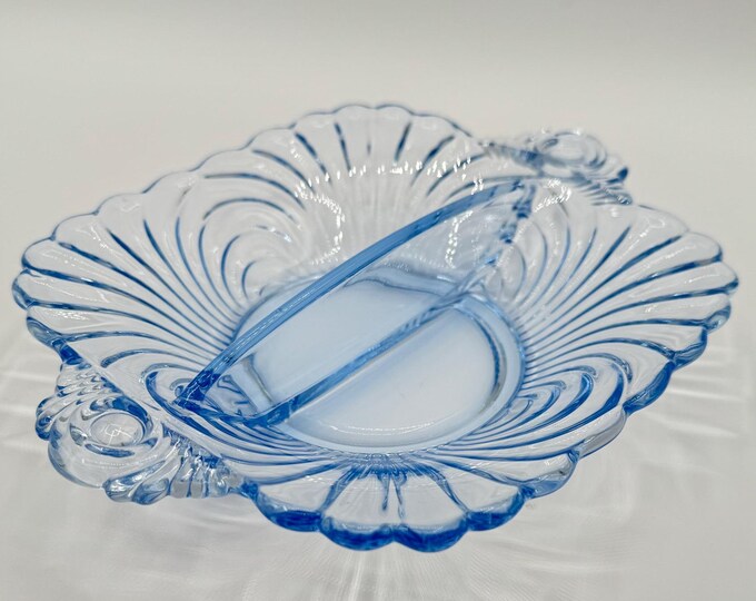 Vintage Cambridge Glass Moonlight Blue Caprice Glassware Dish - Etsy