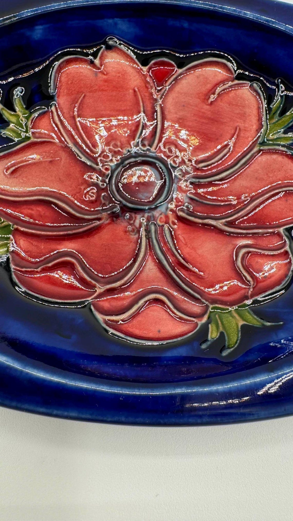 Vintage Cobalt Blue Anemone Moorcroft Ashtray - Etsy
