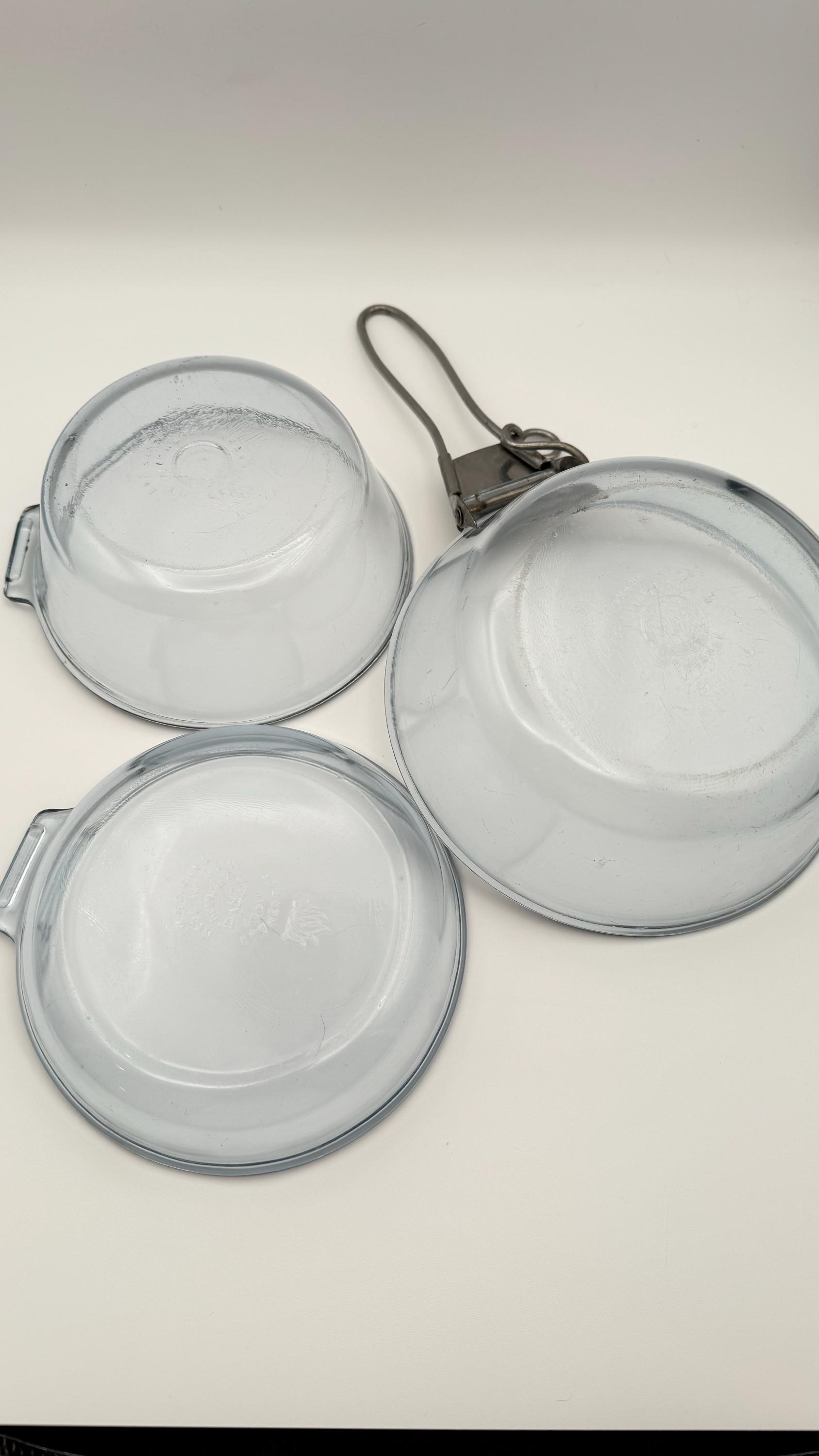 Vintage Pyrex Flameware Blue Glass Set With Handle 2qt, 3qt, 5qt - Etsy