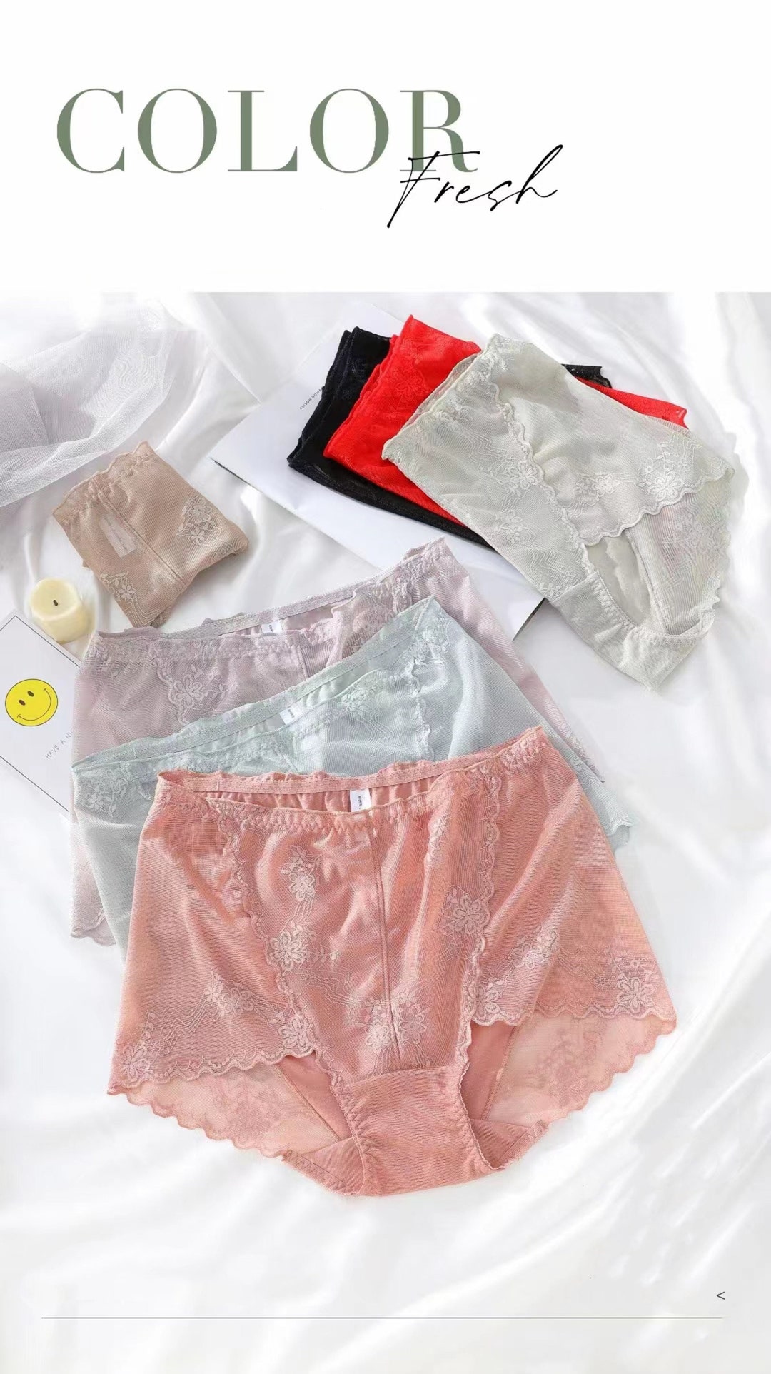 Elegant and Comfortable Seamless High Rise Lace Panty - Fall in Love ...