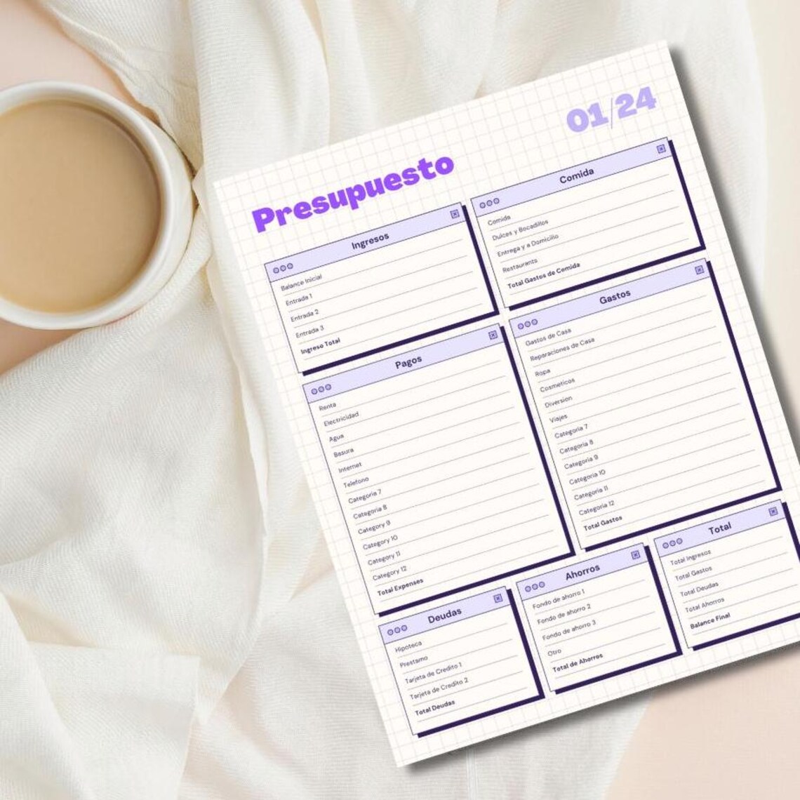 Monthly Budget, Spanish Budget, Presupuesto Mensual, 2024 Budget ...