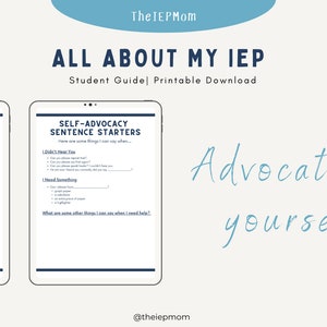 Printable | All About My IEP - Etsy
