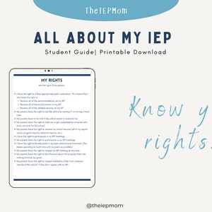 Printable | All About My IEP - Etsy