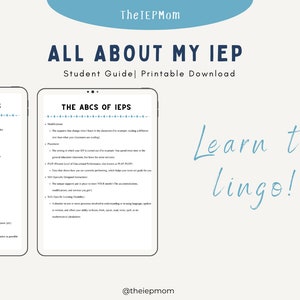Printable | All About My IEP - Etsy