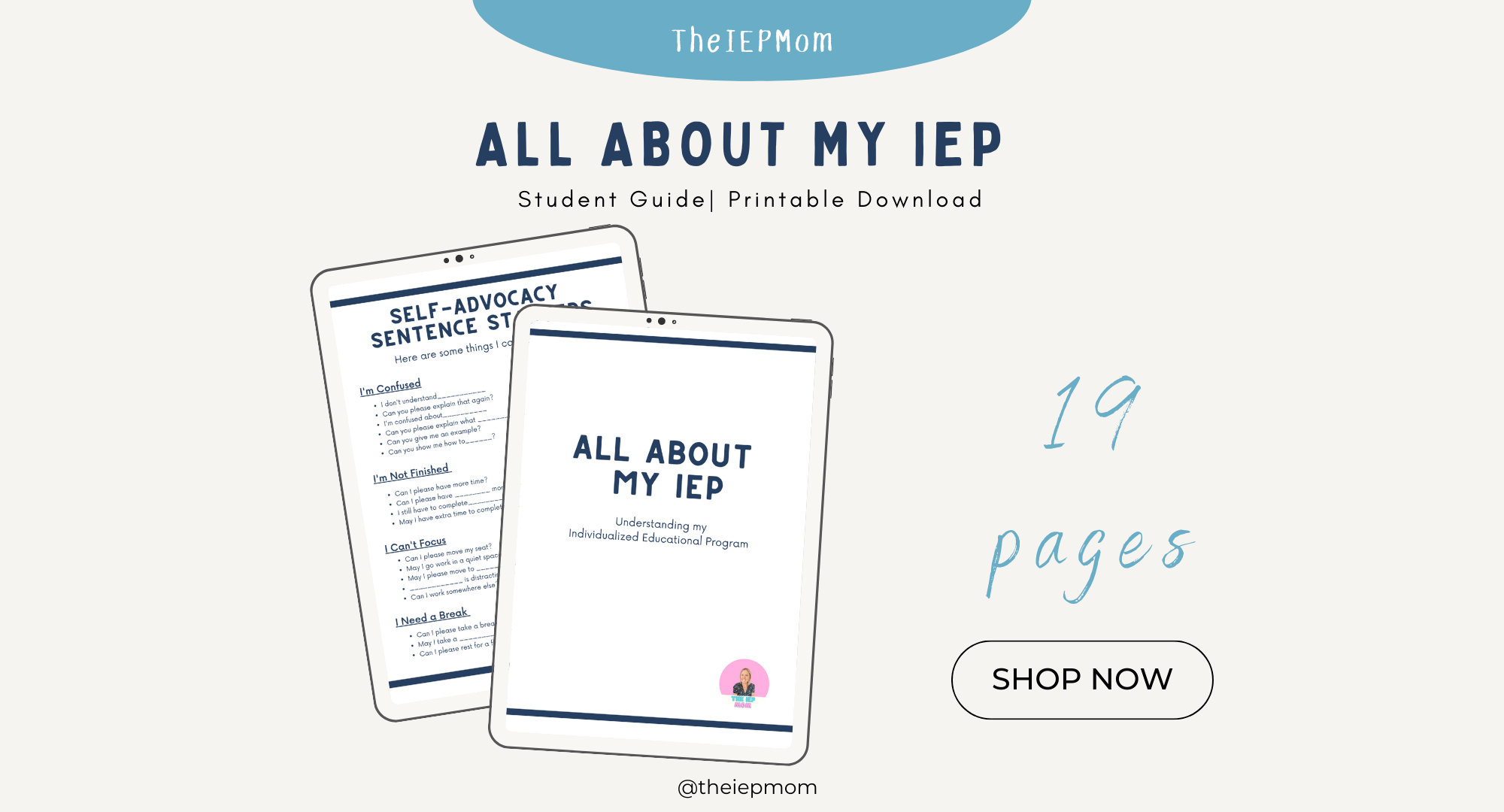 Printable | All About My IEP - Etsy