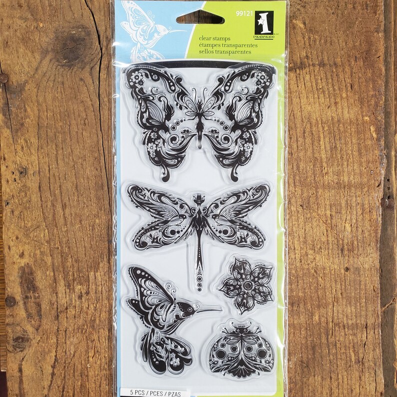 Inkadinkado Clear Butterfly Stamps - Etsy