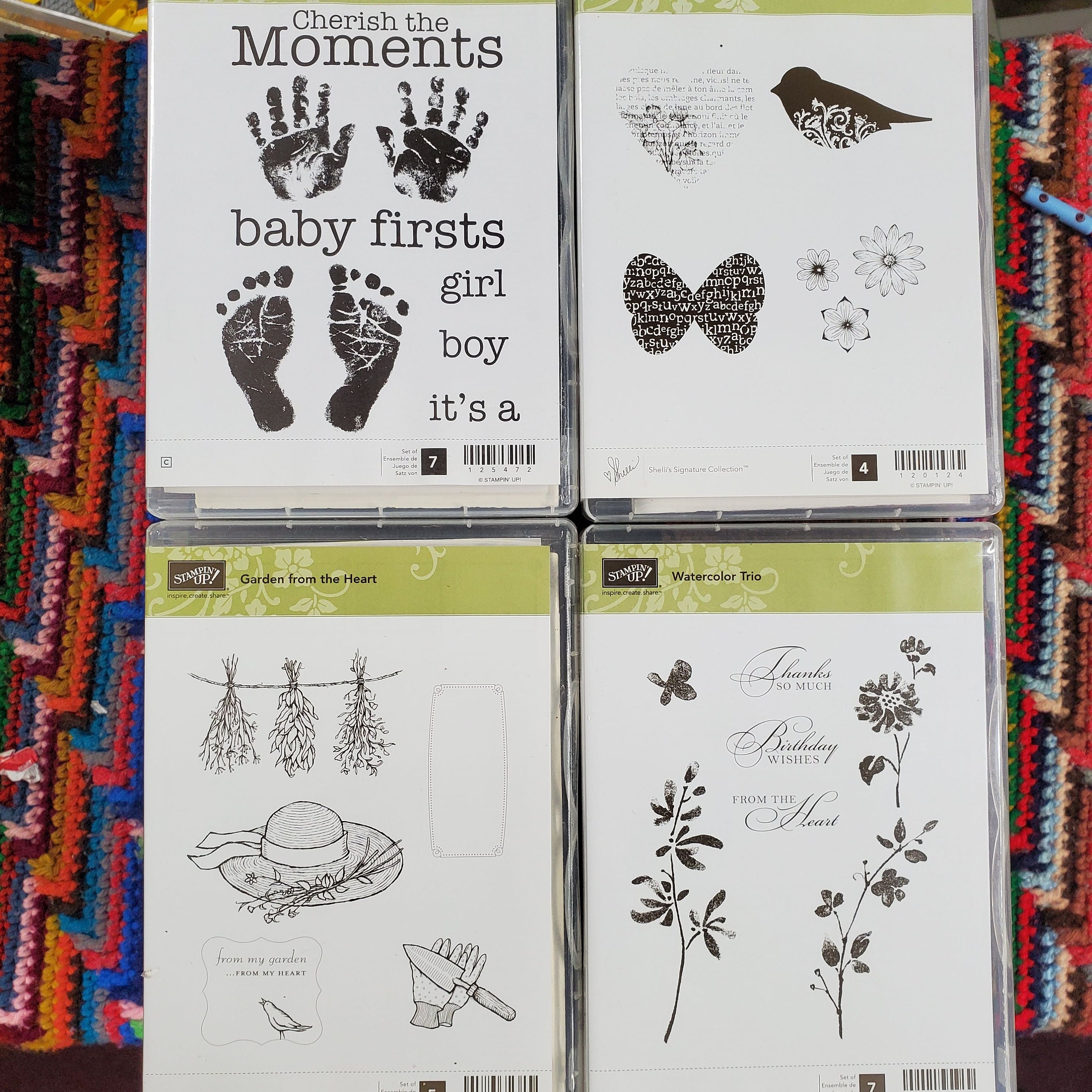 NEW Stampin Up! Stamp Set/red Rubber Stamp/ You Choose/ Baby Prints ...