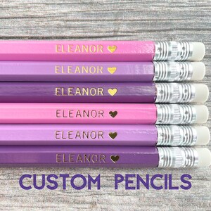 Personalized Pencils Custom Name Pencils Back to School - Etsy