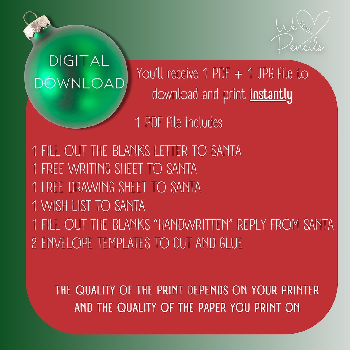 Cute Printable Christmas Letter to Santa With Reply Official Letter ...