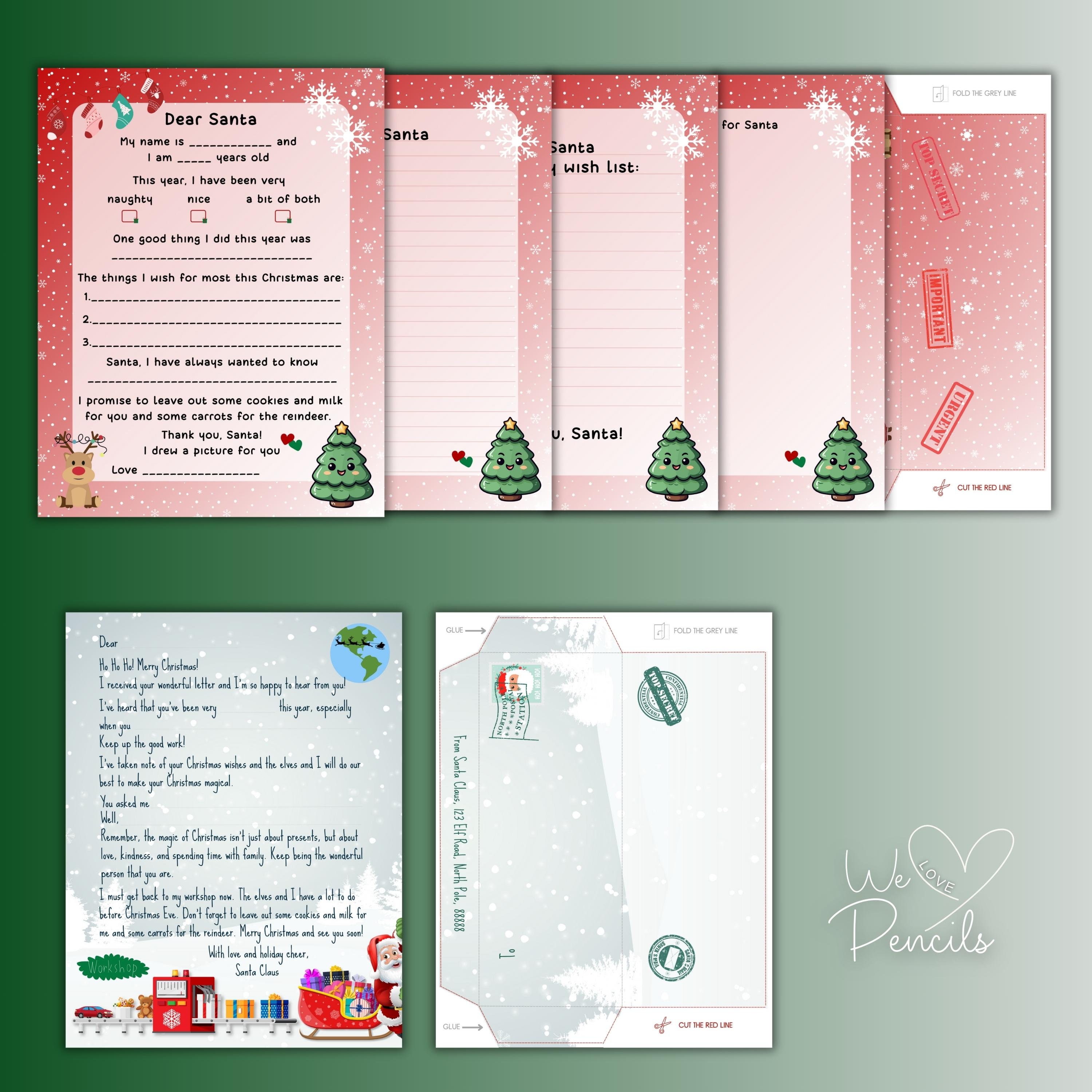 Cute Printable Christmas Letter to Santa With Reply Official Letter ...