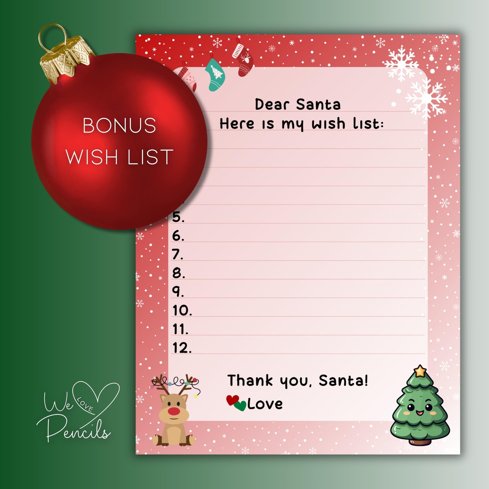Cute Printable Christmas Letter to Santa With Reply Official Letter ...