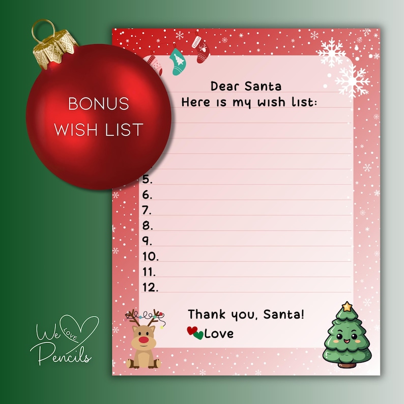 Cute Printable Christmas Letter to Santa With Reply Official Letter ...