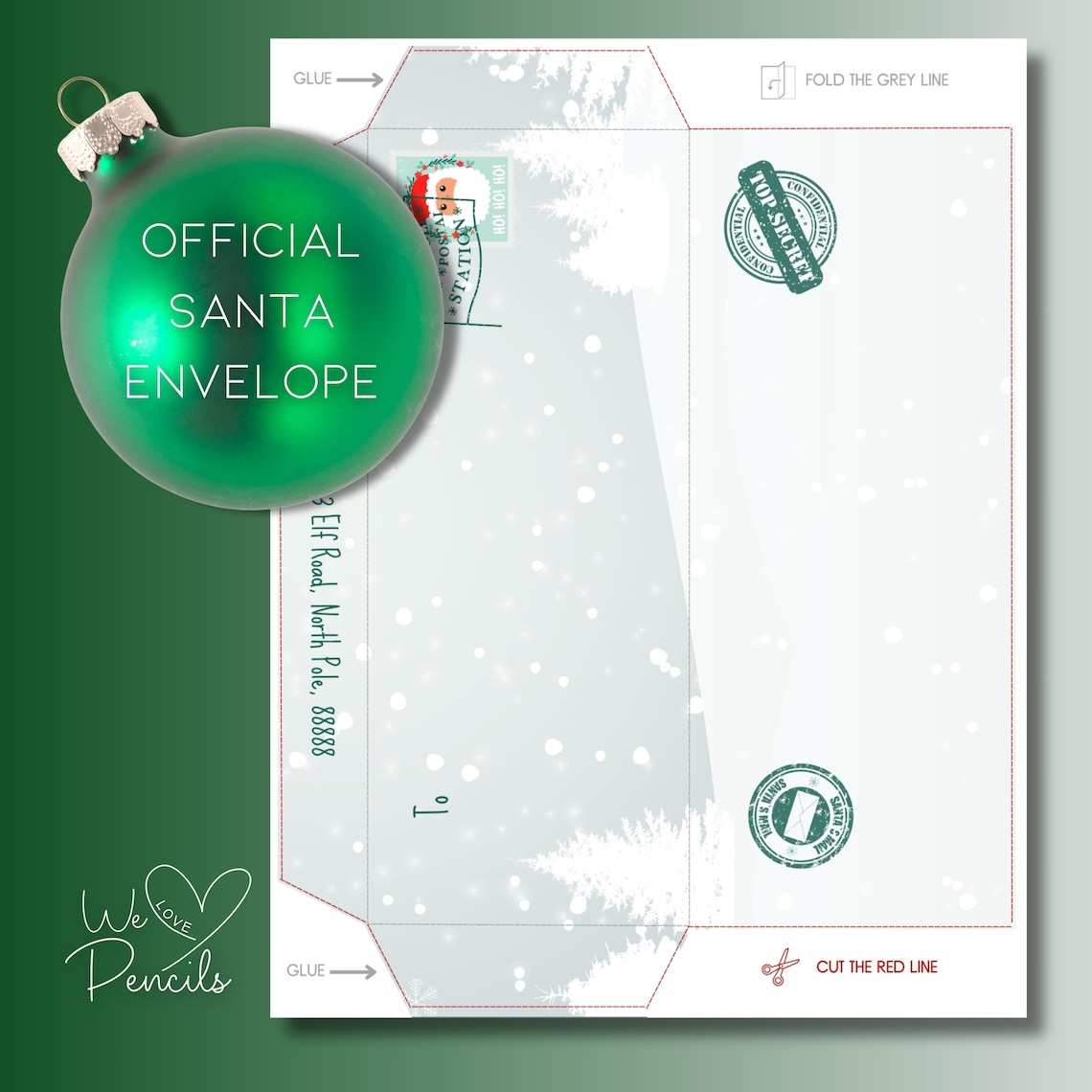 Cute Printable Christmas Letter to Santa With Reply Official Letter ...