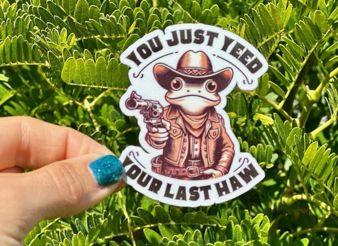 Frog Sticker Cowboy Sticker Cowboy Frog Sticker Western Sticker ...