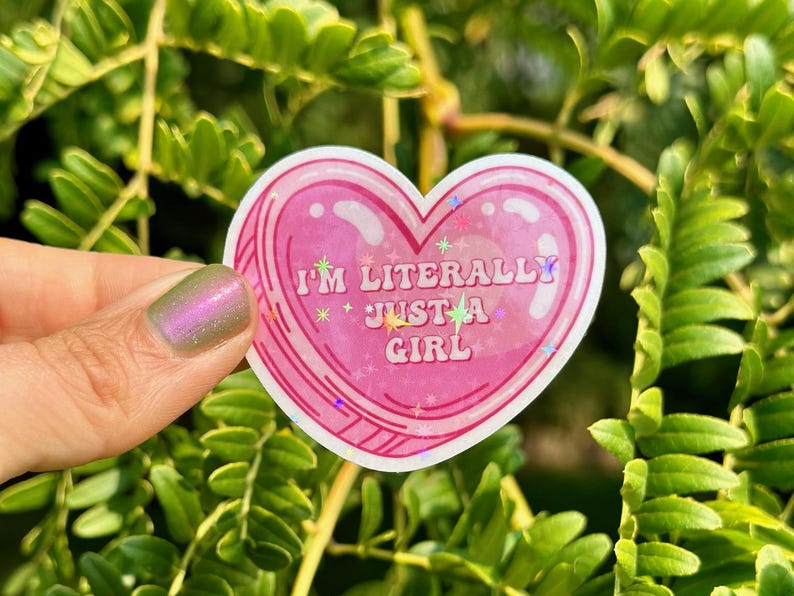 I'm Literally Just A Girl Sticker Just A Girl Sticker Girly Stickers ...