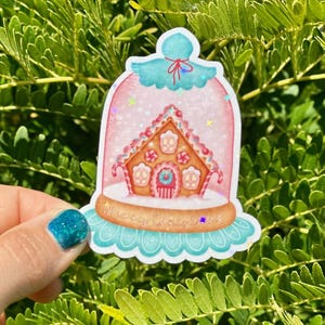 Merry Christmas Sticker Snow Globe Sticker Gingerbread Sticker Happy ...