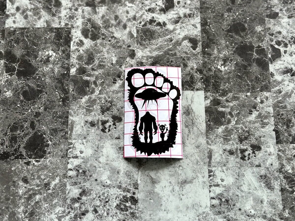Bigfoot Sasquatch Vinyl Decal Sasquatch Sticker American Flag Decal ...