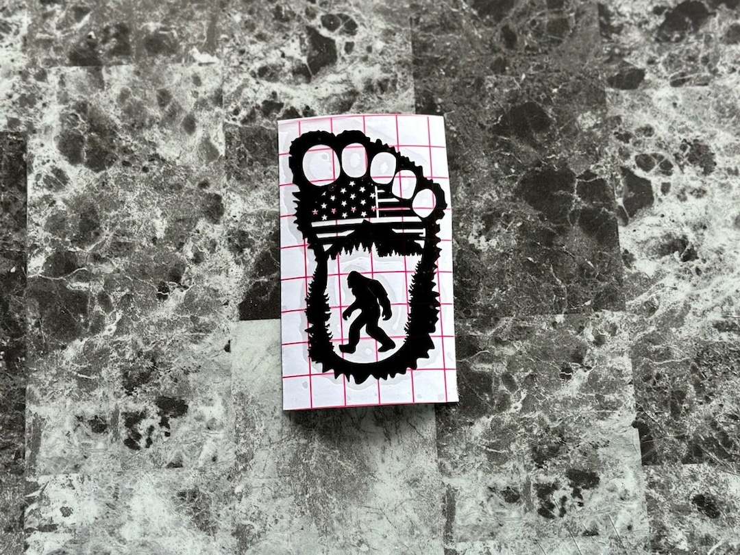 Bigfoot Sasquatch Vinyl Decal Sasquatch Sticker American Flag Decal ...