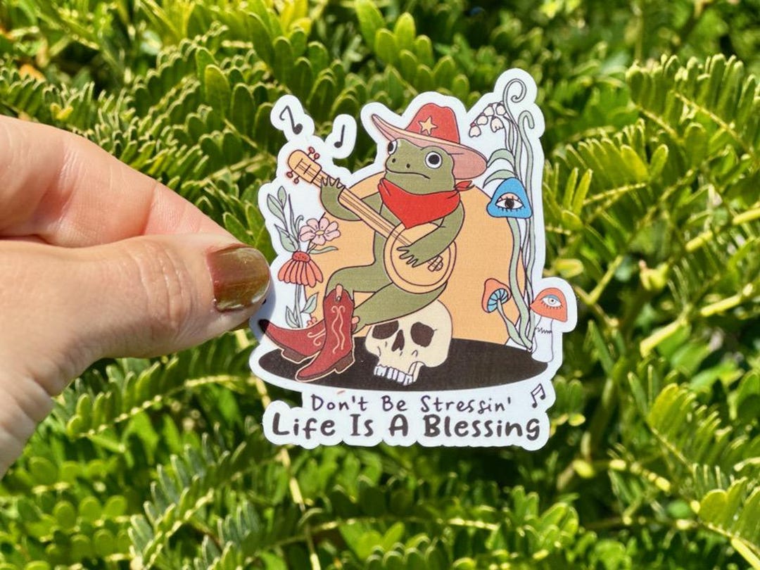 Cowboy Frog Sticker Cowboy Hat Sticker Guitar Frog Sticker Cowboy Boot ...