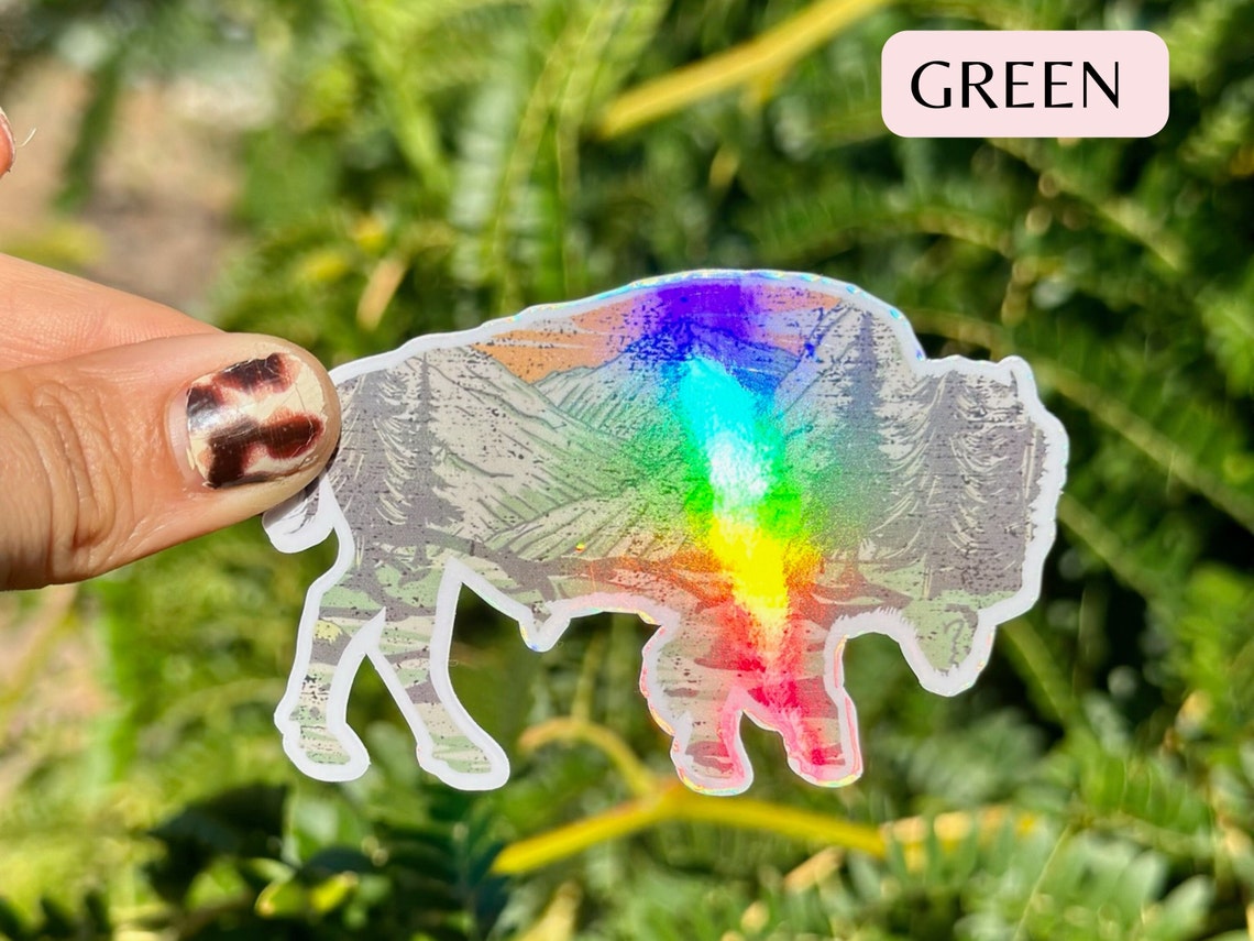 Wyoming Buffalo Bison Sticker Adventure Outdoor Sticker - Etsy