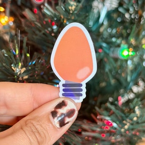 Christmas Lights Sticker Christmas Bulbs Sticker Christmas Light Bulbs ...