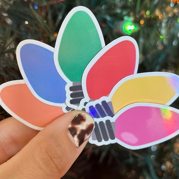 Christmas Light Stickers - Etsy