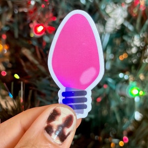 Christmas Lights Sticker Christmas Bulbs Sticker Christmas Light Bulbs ...