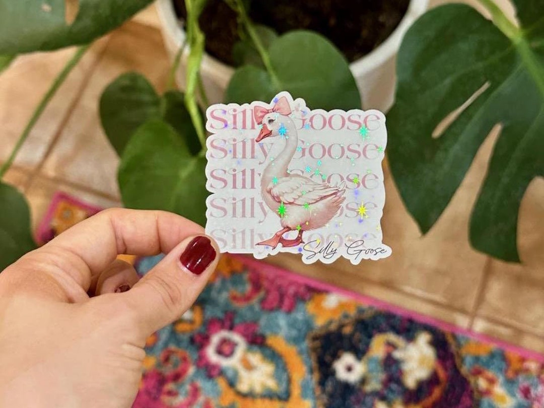Silly Goose Sticker Coquette Sticker Coquette Duck Sticker Girly ...