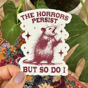 Possum Sticker Funny Possum Sarcastic Possum Sticker Silly Mental ...