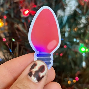 Christmas Lights Sticker Christmas Bulbs Sticker Christmas Light Bulbs ...