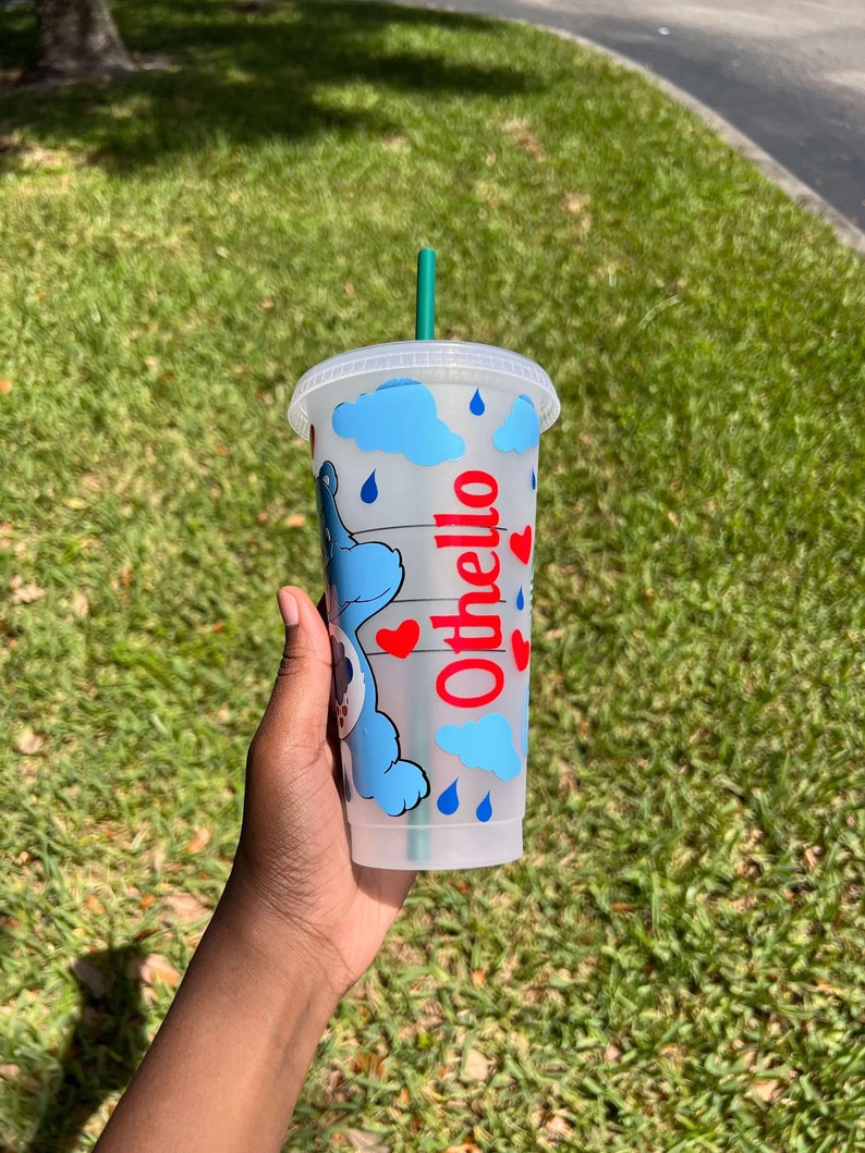 Grumpy Bear Starbucks Cup | Personalized Cold Cup | Care Bears Cup ...