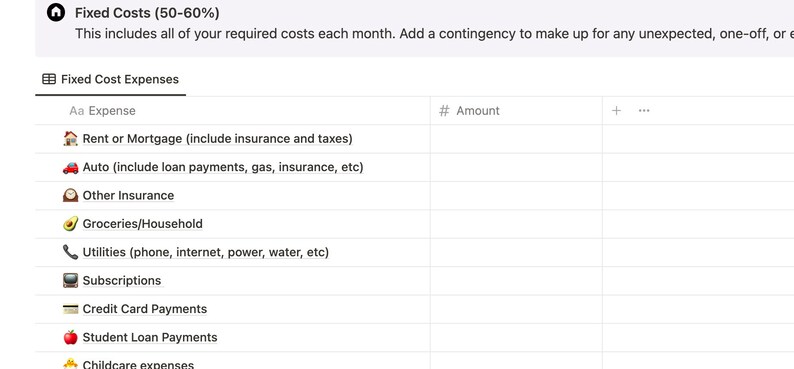 Conscious Spending Plan - Notion Template - Etsy
